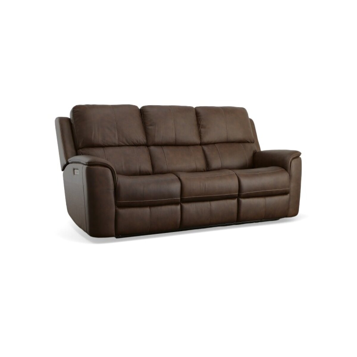 Henry Burnt Umber Leather Power Reclining Sofa with Power Headrests ...