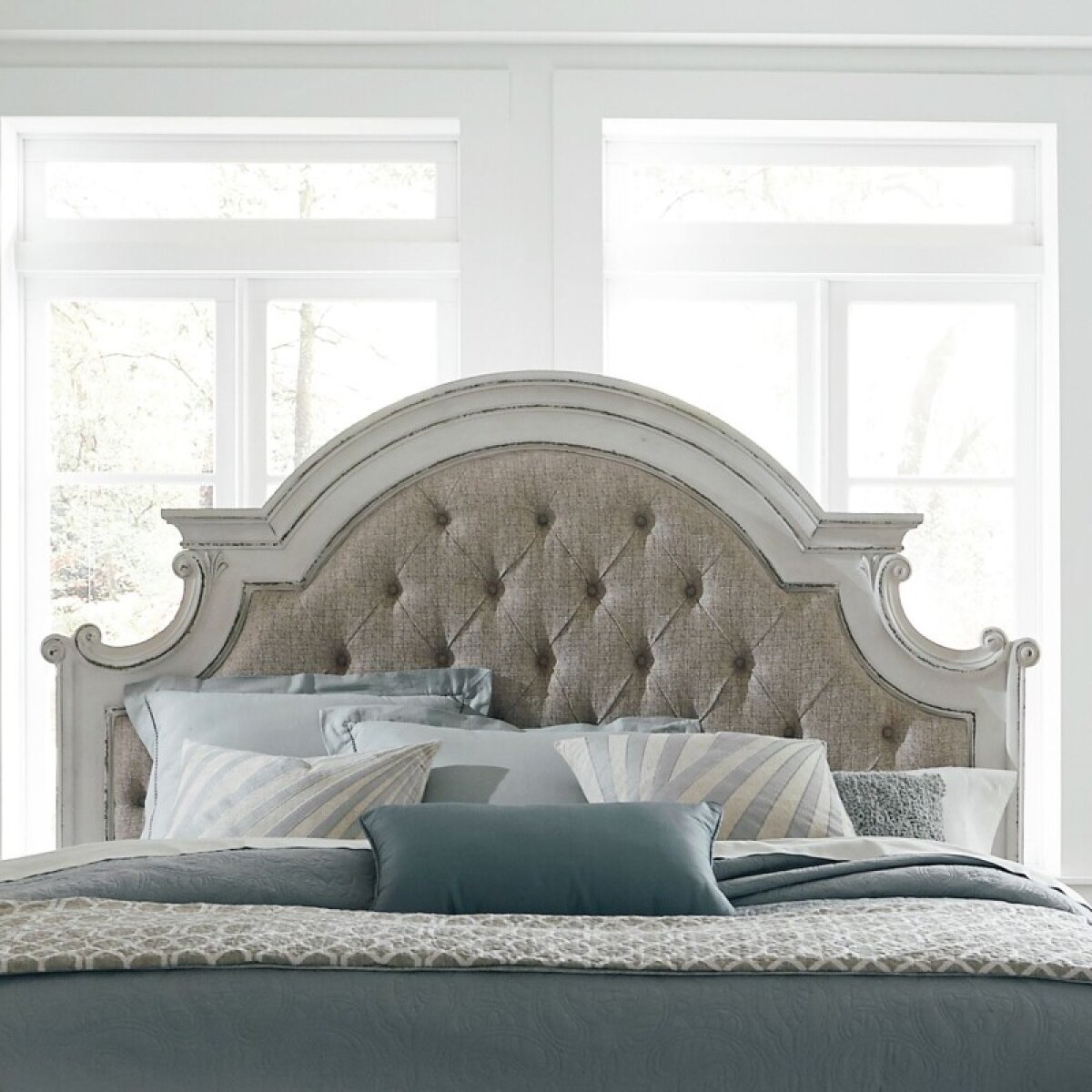 Magnolia Manor King Uph Panel Headboard - Room to Room Furniture ...