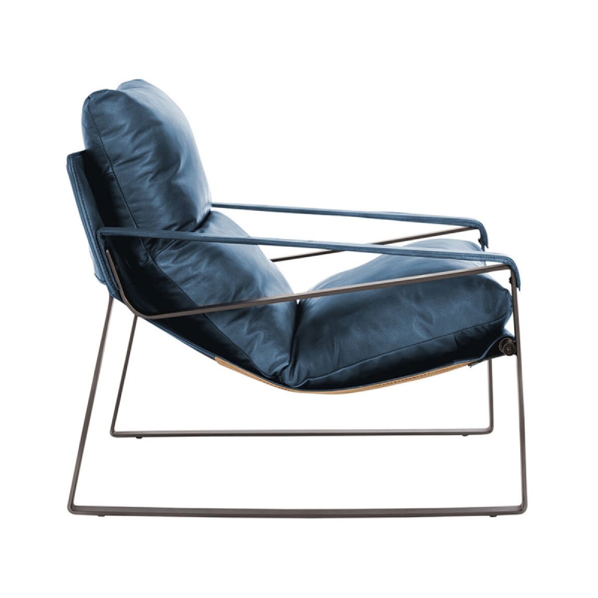 Morgan Leather Accent Chair - Ocean Blue - Room to Room Furniture ...